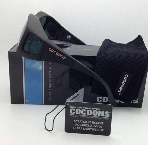 Polarized Cocoons Sunglasses C402G Medium Fits Over RX Eyeglasses Black ...