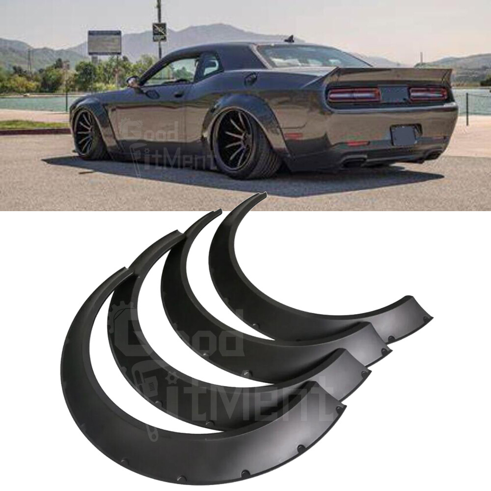 For Dodge Challenger RT SRT8 4.5" Fender Flares Wheel Arches Extra Wide ...