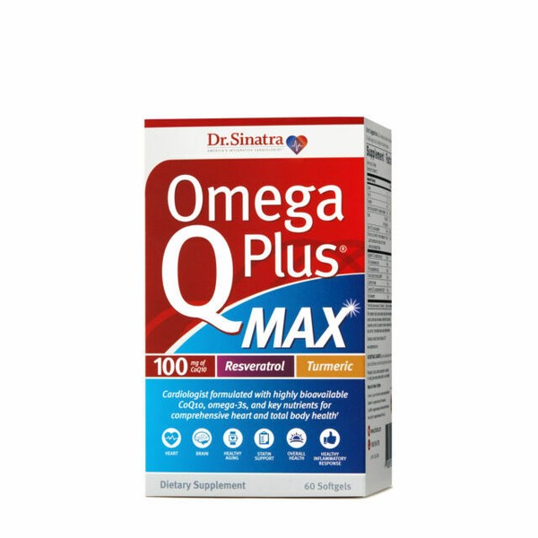 Dr. Sinatra Omega Q Plus Max Healthly Heart 60 Softgels Exp 11/20 for ...