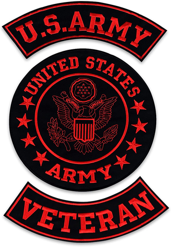 Army Veteran Patches Set for Veterans Bikers Motorcycle Jacket or Vest ...
