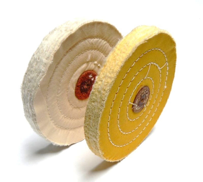POLISHING BUFFS FINEX MUSLIN WHITE & YELLOW WHEELS 6"X50 Ply BUFFING ...