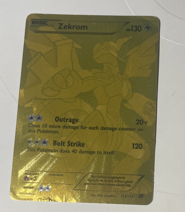 Pokémon TCG Zekrom Legendary Treasures 115/113 Holo Secret Rare ...