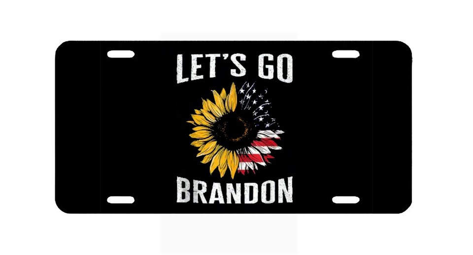 Lets Go Brandon Aluminium License Plate 6" x 12" Lightwieght | eBay