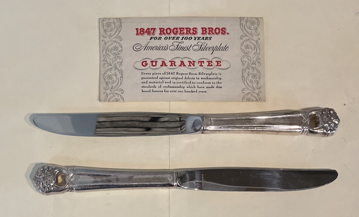 2 Dinner Knives- Rogers ETERNALLY YOURS International Silver ...