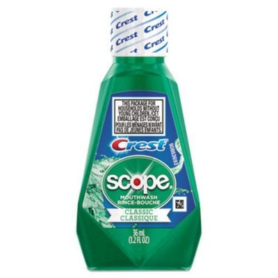 Procter & Gamble 97506 Crest + Scope Rinse, Classic Mint, 36 Ml Bottle ...