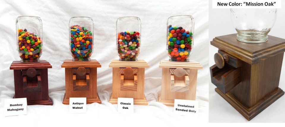Handmade Wooden Candy Dispenser - Snack for M&M's® Skittles® Nuts ...