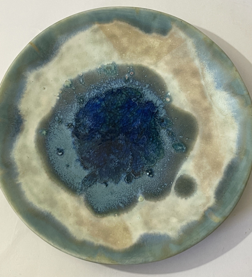 Original McCarty Pottery Jade Blue Plate 9.5"W Merigold, MS | eBay