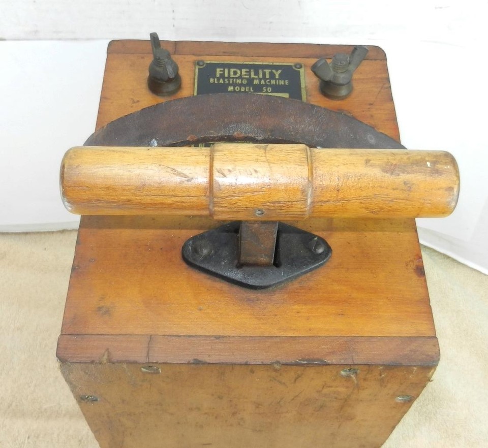 RARE Antique Pull Up Fidelity Blasting Machine Dynamite Mining ...