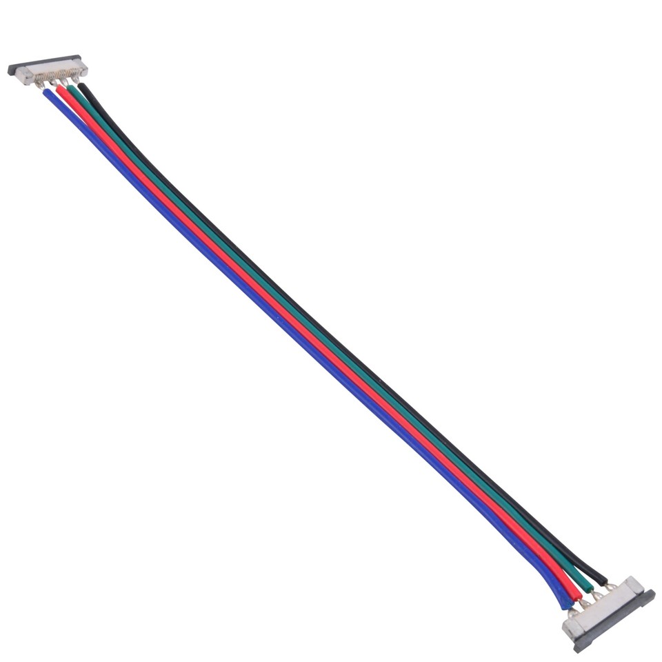 (10-Pack) 10mm Solderless 4-Wire Slim Connector Clip for RGB 5050 LED ...