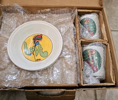 Vintage 1960s PETER MAX Genuine China by Iroquois Syracuse NY LOVE Set ...
