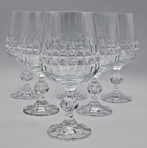 Bohemia Crystal Crystalex Belfast Pattern Water Goblet 6 5/8" Tall ...