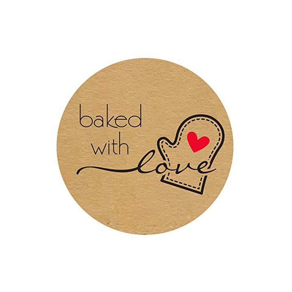 2 Rolls Kraft Paper Cookie Bag Labels Bakery Decoration Stickers | eBay ...