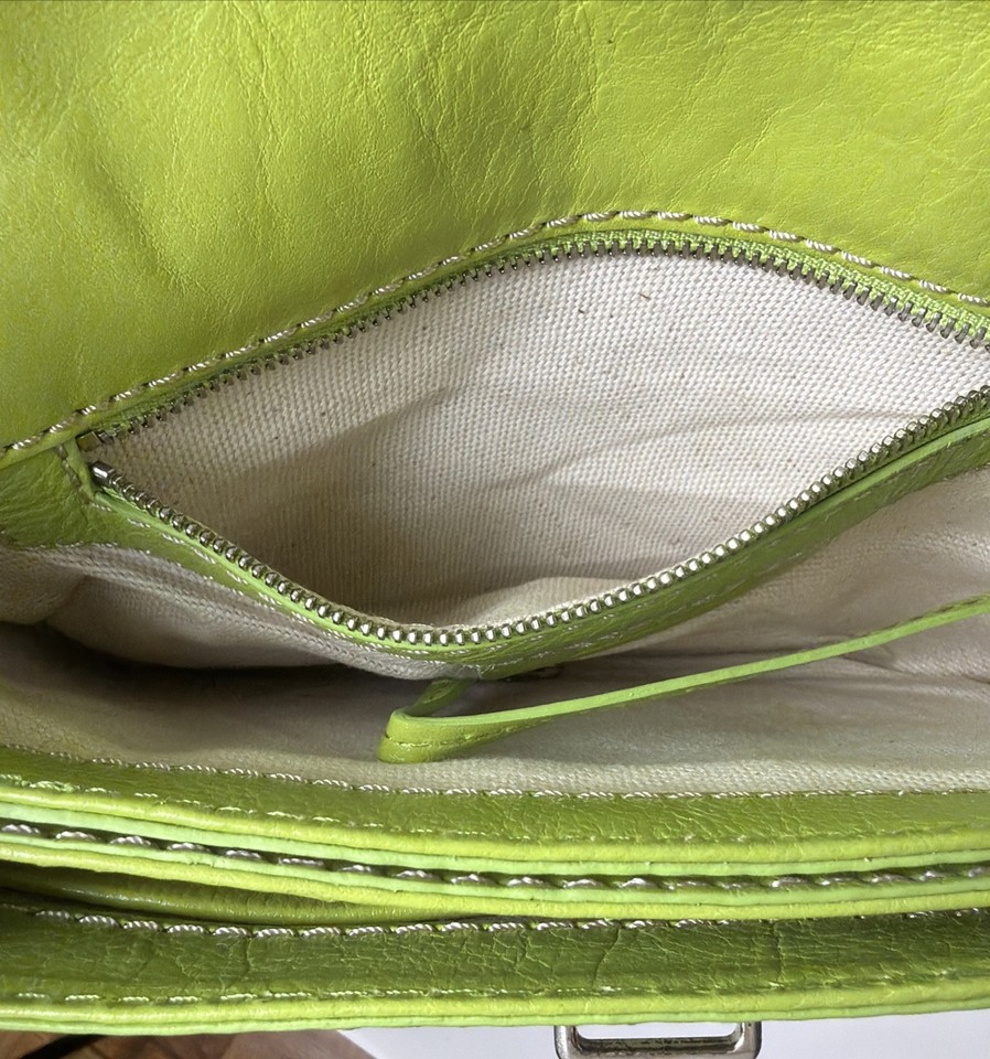Michael Kors Jet Set EW Flap Leather Chain Clutch Lime Green NWT Worthy ...
