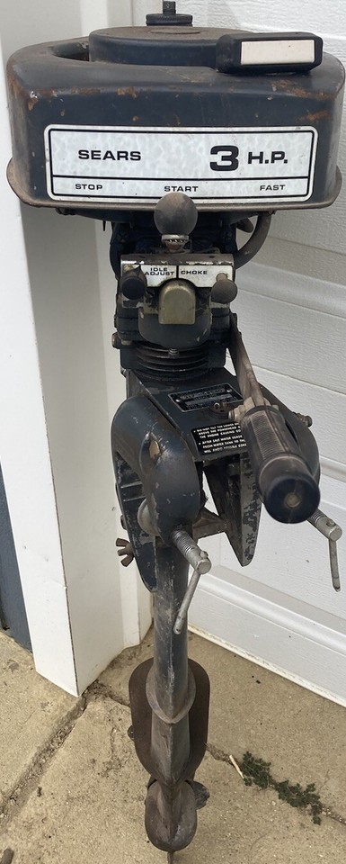 Vintage Sears 3-Hp Outboard Boat Motor . From The 1960s Does Run Sounds ...