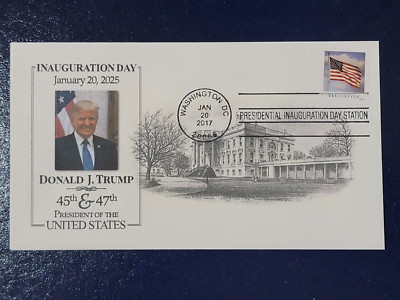 Rare... Trump 1/20/17 Inaugural Cover. With cachet dates of 1/20/17 & 1 ...