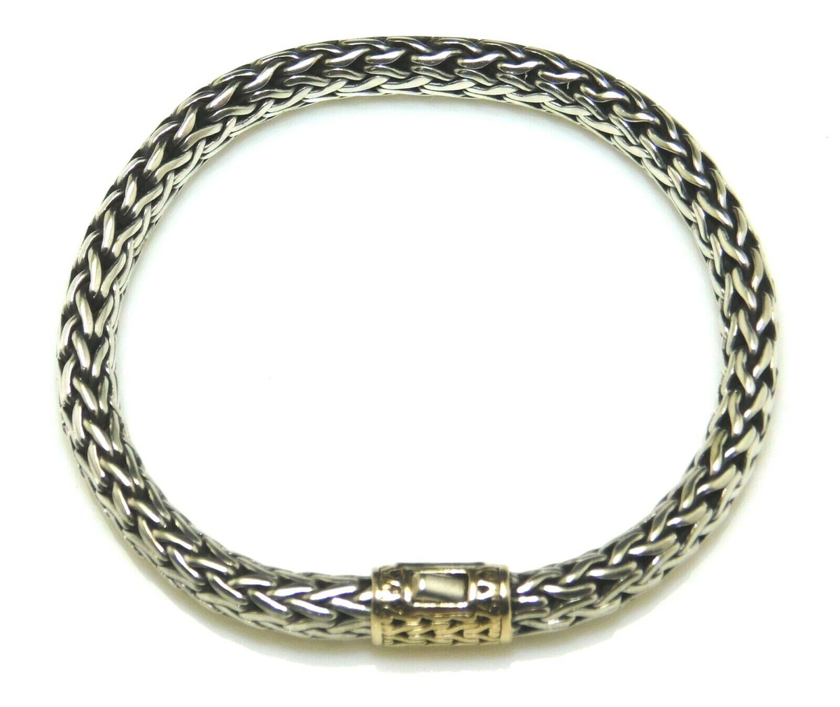 John Hardy 925 Sterling Silver & 18K Gold Classic Chain 7.5 John Hardy 925 Sterling Silver & 18K Gold Classic Chain 7.5