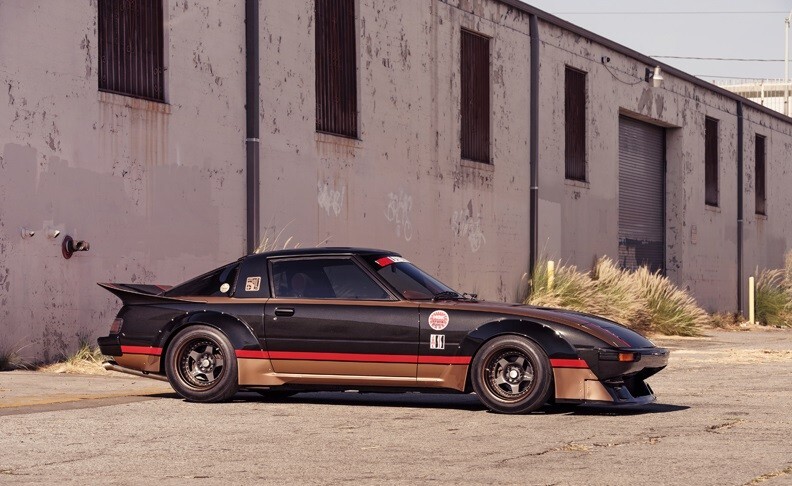 JDM works Fender Flares arch over chin lip spoiler fit Mazda RX7 SA22C ...