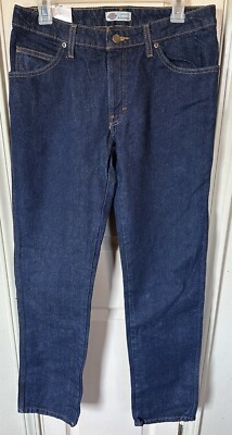 NWT Dickies Womens 6R Slim 33 Inch Inseam Blue Straight Leg Denim Jeans ...