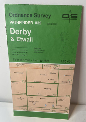 Ordnance Survey Map - Pathfinder 832 Derby/Etwall - (SK 23/33 ) 2 .5 in ...