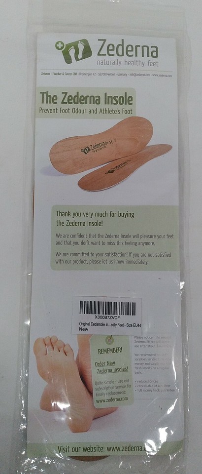 Zederna Cedar Wood Shoe Insoles 1 Pair Cedar Red Mens 10.5 Womens 12 EU ...