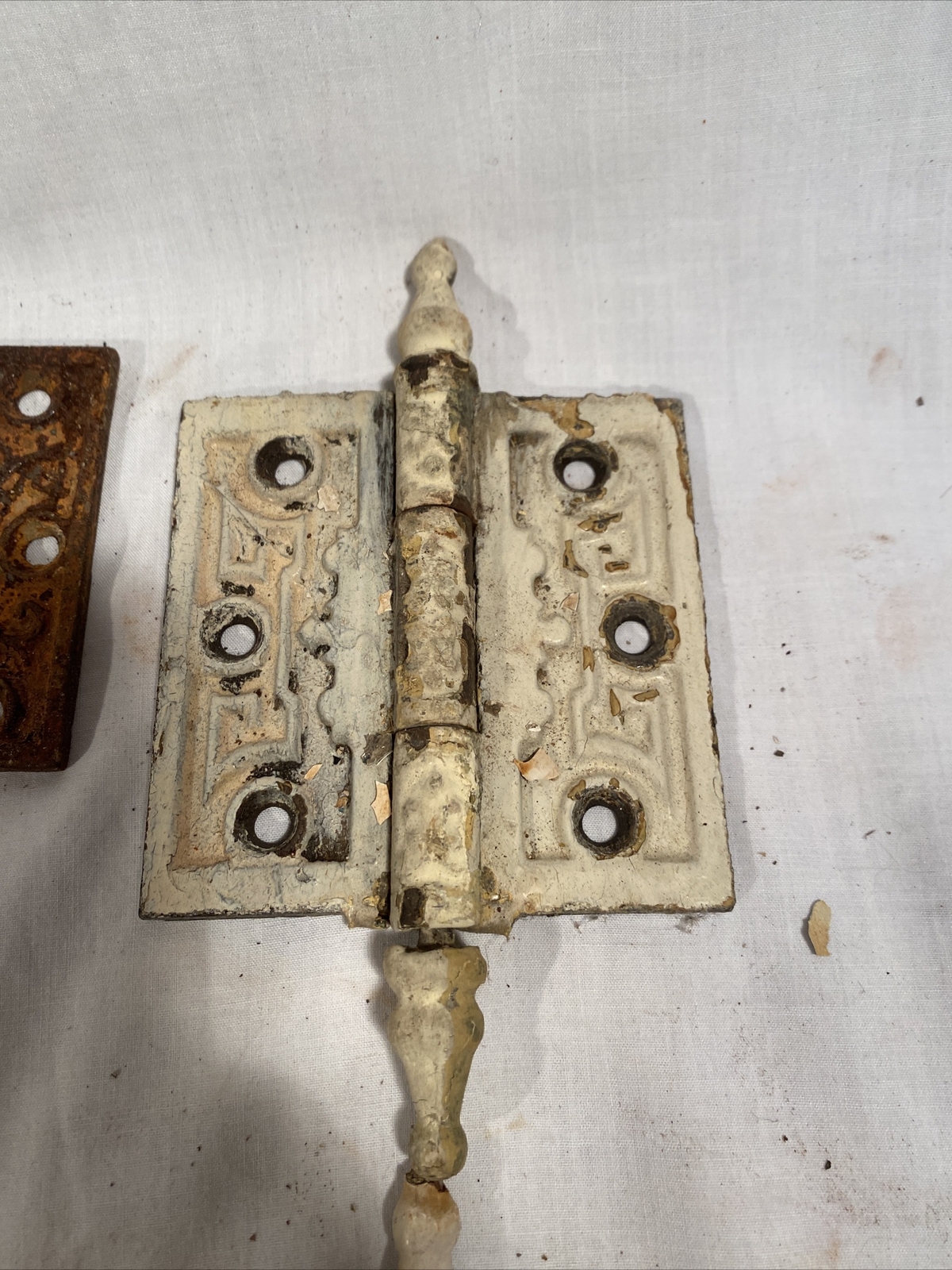 Vintage Door Hinges Lot 4 Complete 7 Parts Salvage Crafts Or Use | eBay