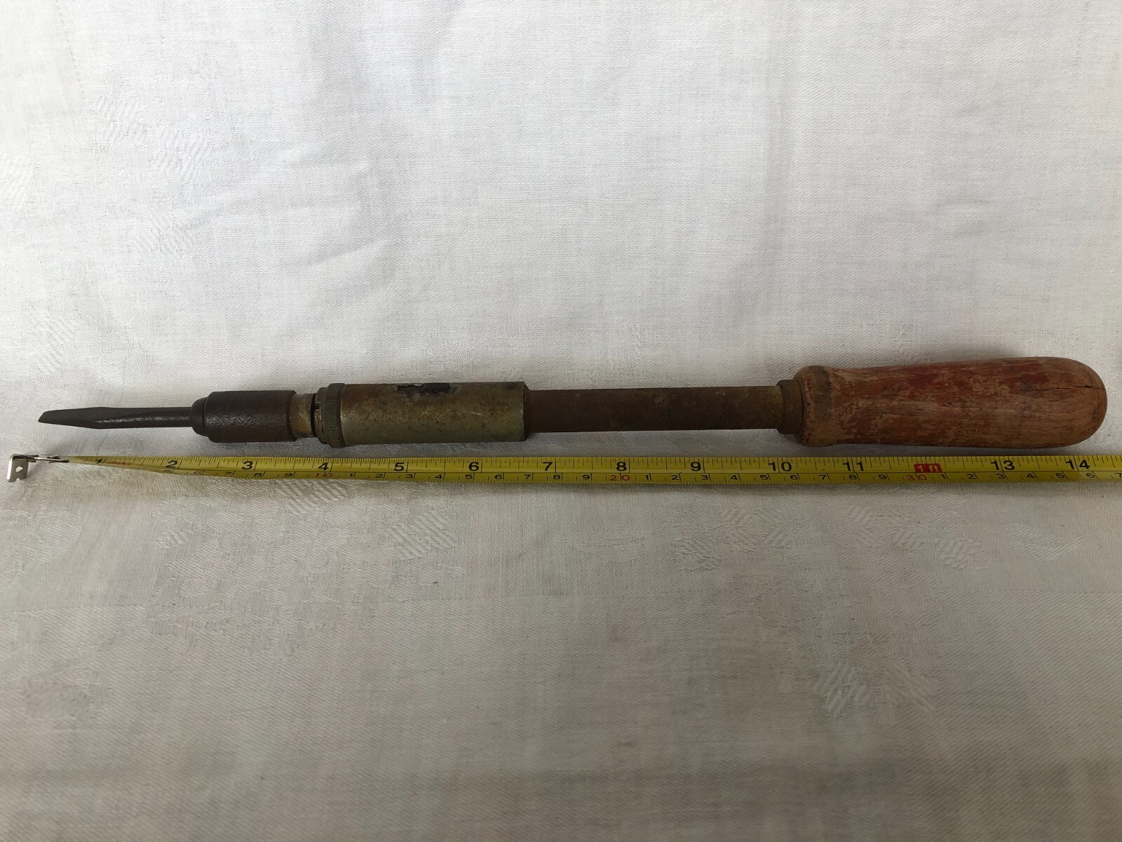 Antique Vintage Germany Dunlap Ratcheting Flat Screwdriver Red Wood ...