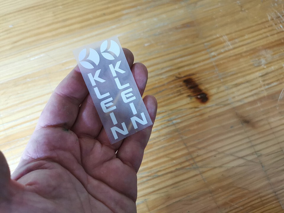 Klein seat tube stem saddle decals X2 vinyl stickers sticker ステッ | eBay