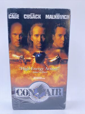 Con Air (VHS, 1997) Nicolas Cage, John Cusack, John Malkovich - New ...