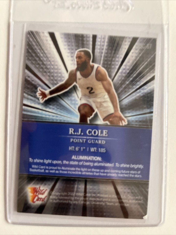 2022 Wild Card Alumination Chase Black 28/30 RJ Cole #ABC-67 | eBay