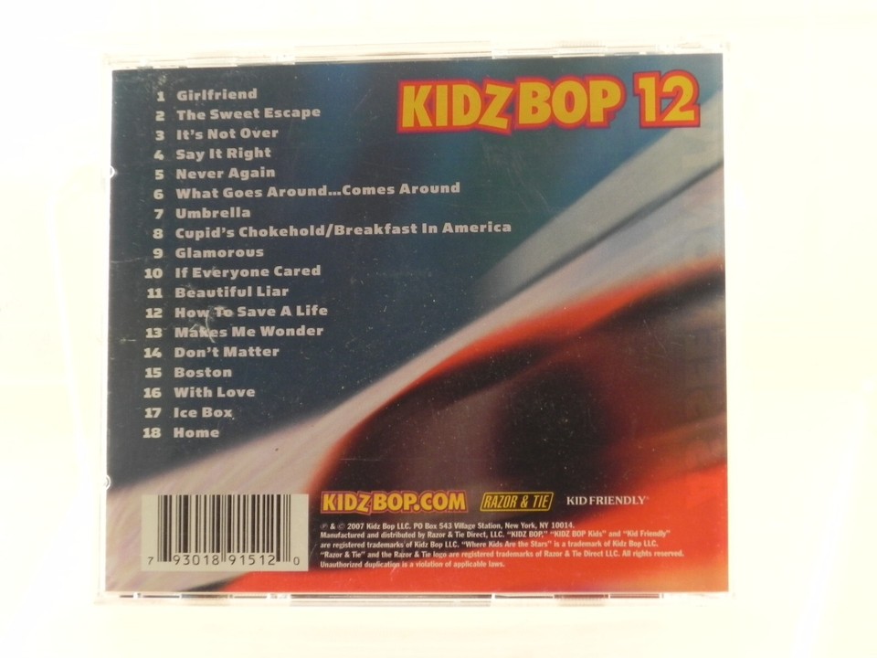 Kidz Bop 12 by Kidz Bop Kids (CD, Jul-2007, Razor & Tie) 793018915120 ...