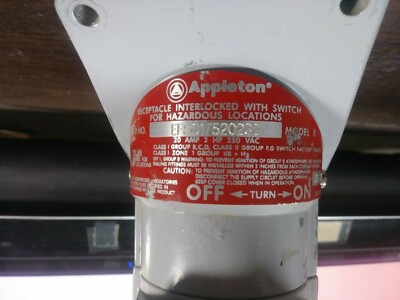 APPLETON EFSC17520232 SEALED RECEPTACLE EXPLOSION-PROOF PRE-OWNED GOOD ...