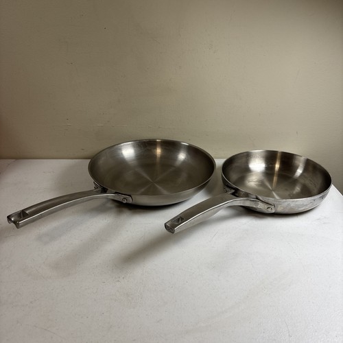 Calphalon Classic Stainless Steel Cookware 2 Piece 10" & 8" Silver Fry ...