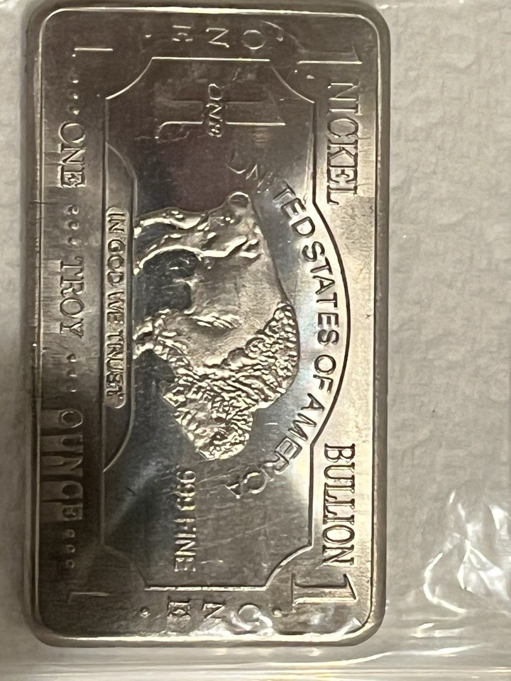 Lot Of 2 Buffalo Nickel Bullion Bars .999 1oz Fine Nickel Last 2. | eBay