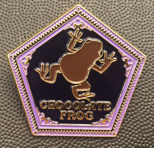 Harry Potter pin Chocolate Frog Hexagon purple treat food snack trolley ...