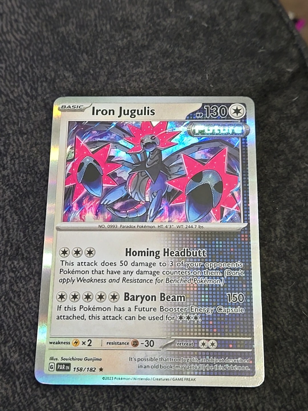 Pokémon TCG Iron Jugulis Paradox Rift 158/182 Regular Holo Holo Rare | eBay