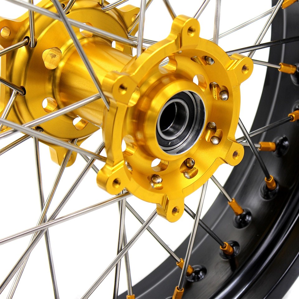 KKE 17" Motard Supermoto Wheels Rims Set Fit SUZUKI DRZ400 400E 400S ...