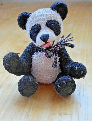 Nancy Strowger Clay Artist Bear PANDA OOAK 1-3/4-inch Bear- 1991 | eBay