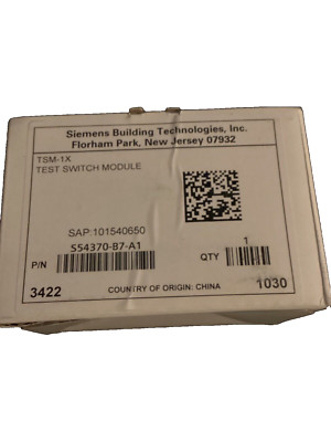 Siemens TSM-1X S54370-B7-A1 Intel Remote Test Switch Fire Alarm | eBay