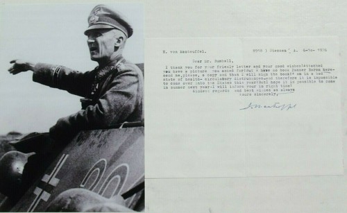 General Hasso von Manteuffel WW II German 5th Panzer Army Commander ...