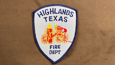 Highlands Texas Fire Department Patch Fire Fighter Vintage TX | eBay
