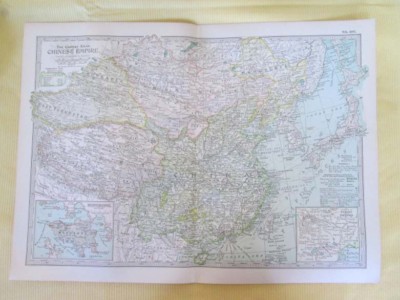 Vintage Map,CHINESE EMPIRE,107,Century Atlas,1902 | eBay