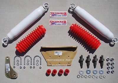 99-04 F250/350 EXCURSION DUAL FRONT STEERING STABILIZER SHOCK KIT 4x4 ...