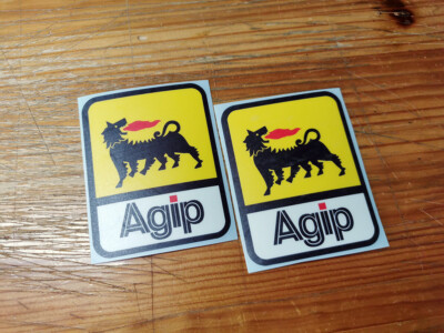 Agip Vinyl Sticker Decals X2 Sticker Vinyl Stickers Stickerステッ | eBay
