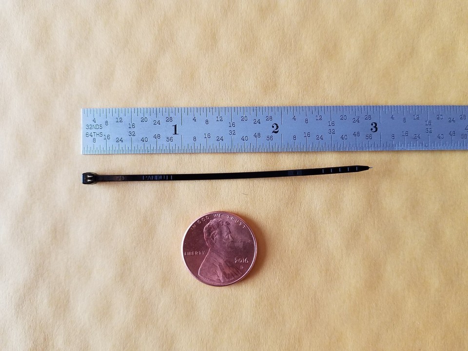 2-13/16" 71mm Submicro Micro Mini Cable Ties Zip Ties BLACK 100ea. | eBay