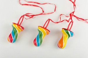 12 LARGE FRUITY RAINBOW DUMMIES RETRO ROCK CANDY LOLLY SWEET BUFFET ...