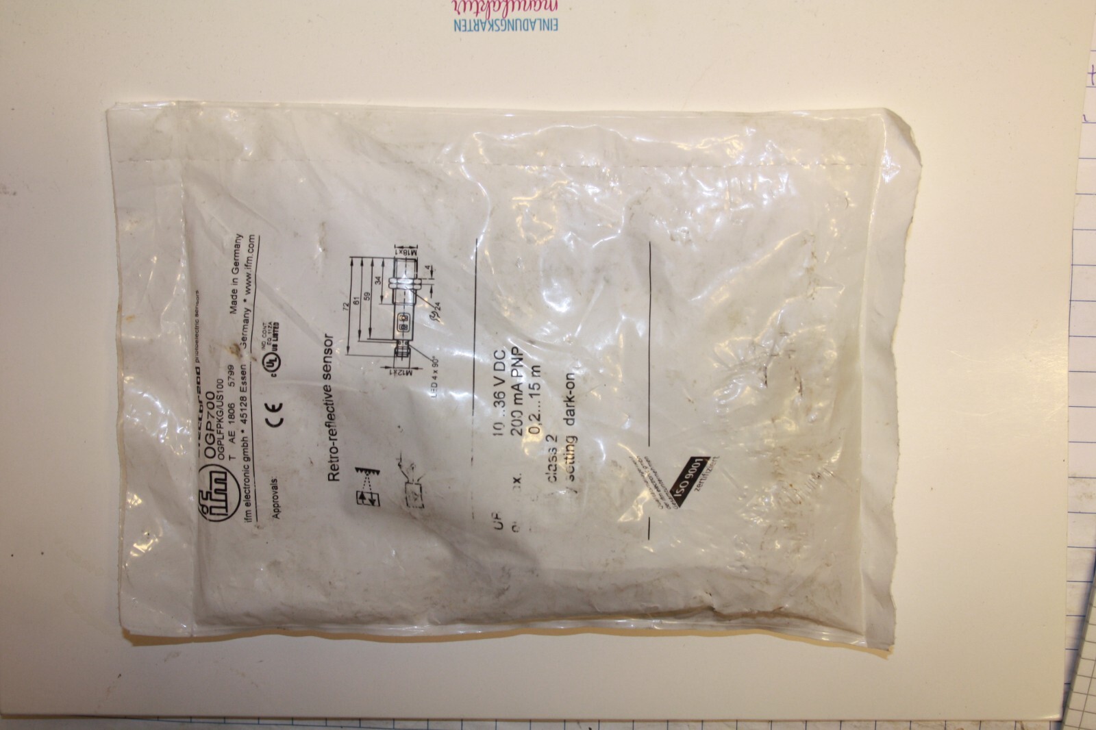 IFM OGP700 Reflexionslichtschranke OGPLFPKG/US100 0,2..15m | eBay.de