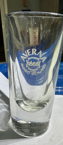 1960s Mid Century Italy AVERNA AMARO SICILIANO 1868 Double Shot Glass ...