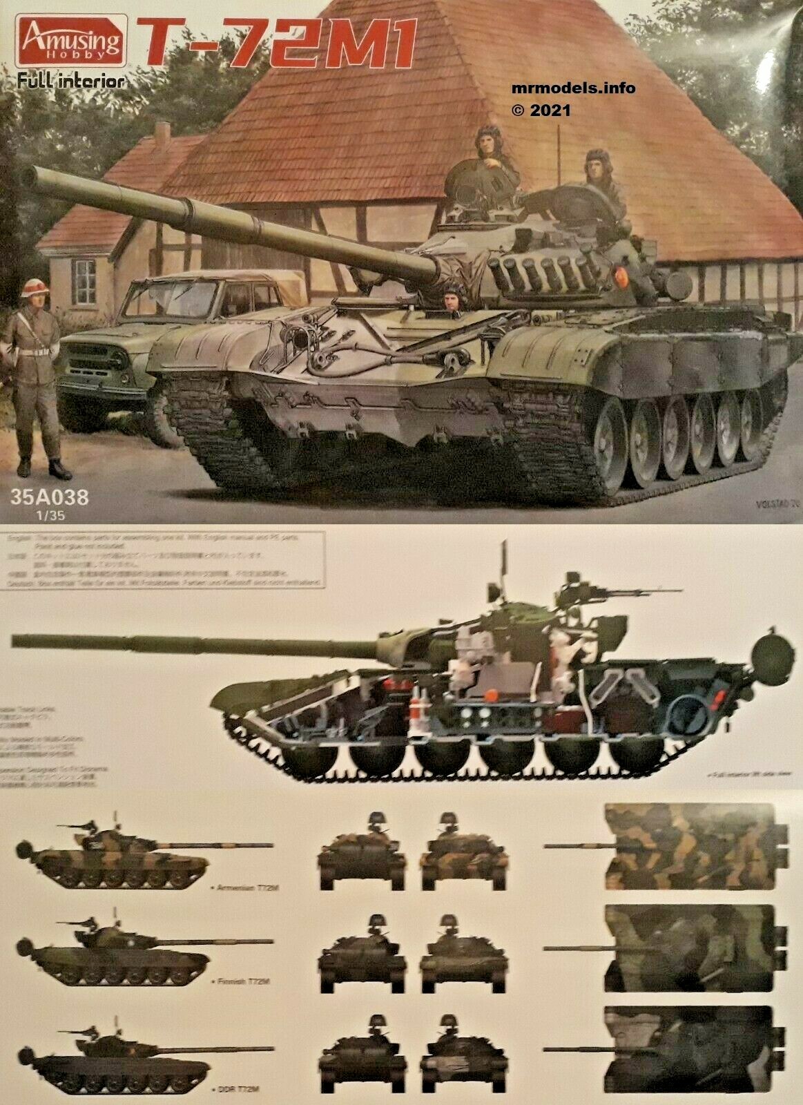 Amusing Hobby 1/35 Tank Military Vehicles WWII New Plastic Model Kit 1 ...