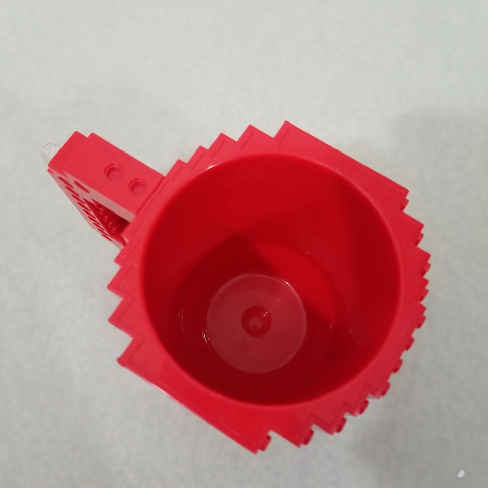 Red Build On A Brick Lego DIY Cup Mug Novelty Add To Buildable Block ...