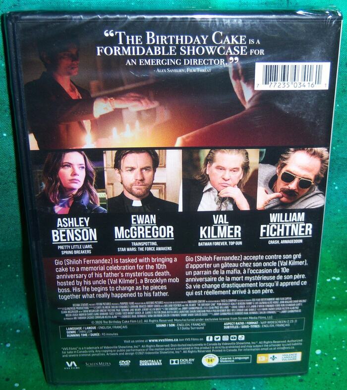 NEW VAL KILMER PENN BADGLEY EWAN McGREGOR THE BIRTHDAY CAKE DVD 2020 ...